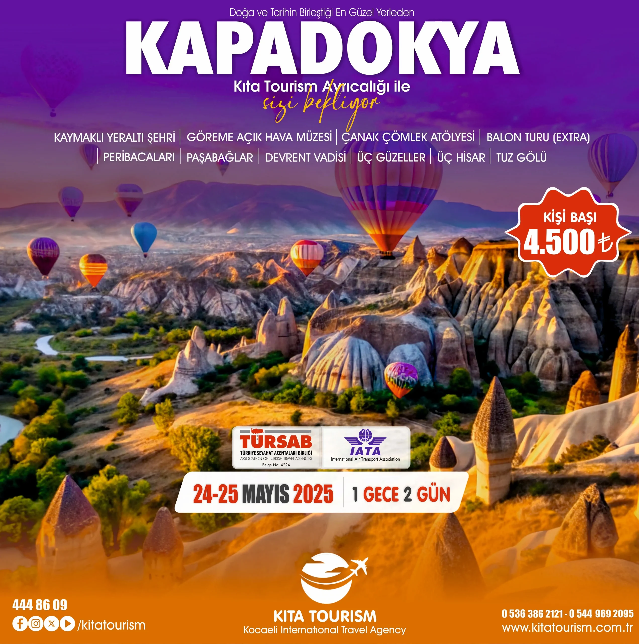 KAPADOKYA TURU - Kıta Turizm